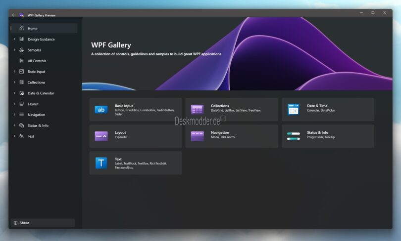 WPF Gallery Preview für .NET 9 als App im Microsoft Store erschienen - Deskmodder.de