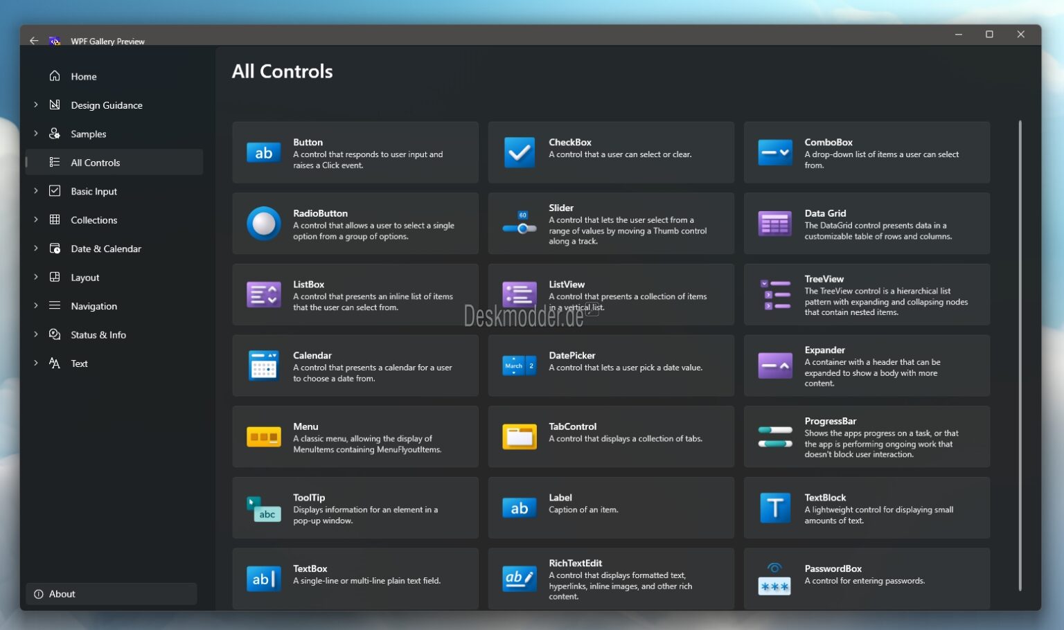 WPF Gallery Preview für .NET 9 als App im Microsoft Store erschienen - Deskmodder.de