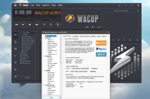 Winamp (WACUP) 1.99.15.19320 als öffentliche Preview erschienen - Deskmodder.de