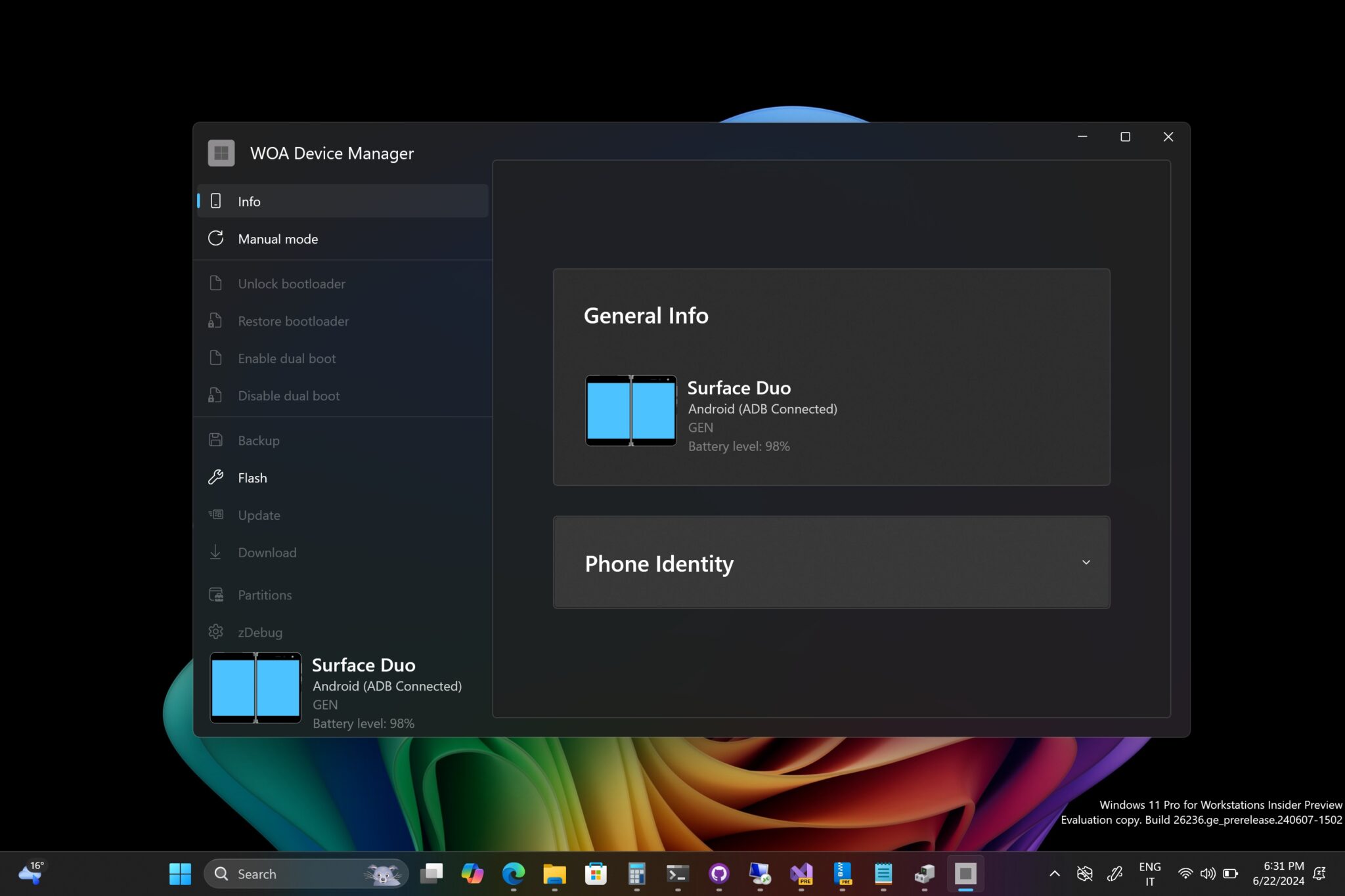 WOA Device Manager für das Surface Duo und Duo 2 - Deskmodder.de