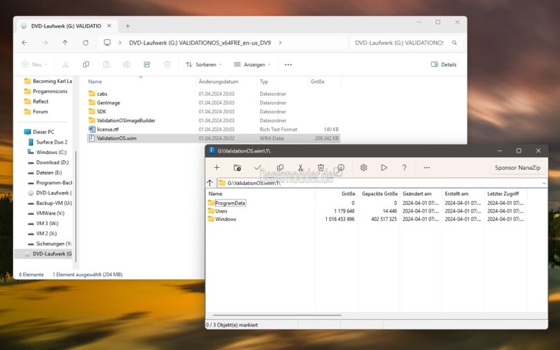 Validation OS ISO auf Basis von Windows 11 24H2 für Entwickler [2 ...