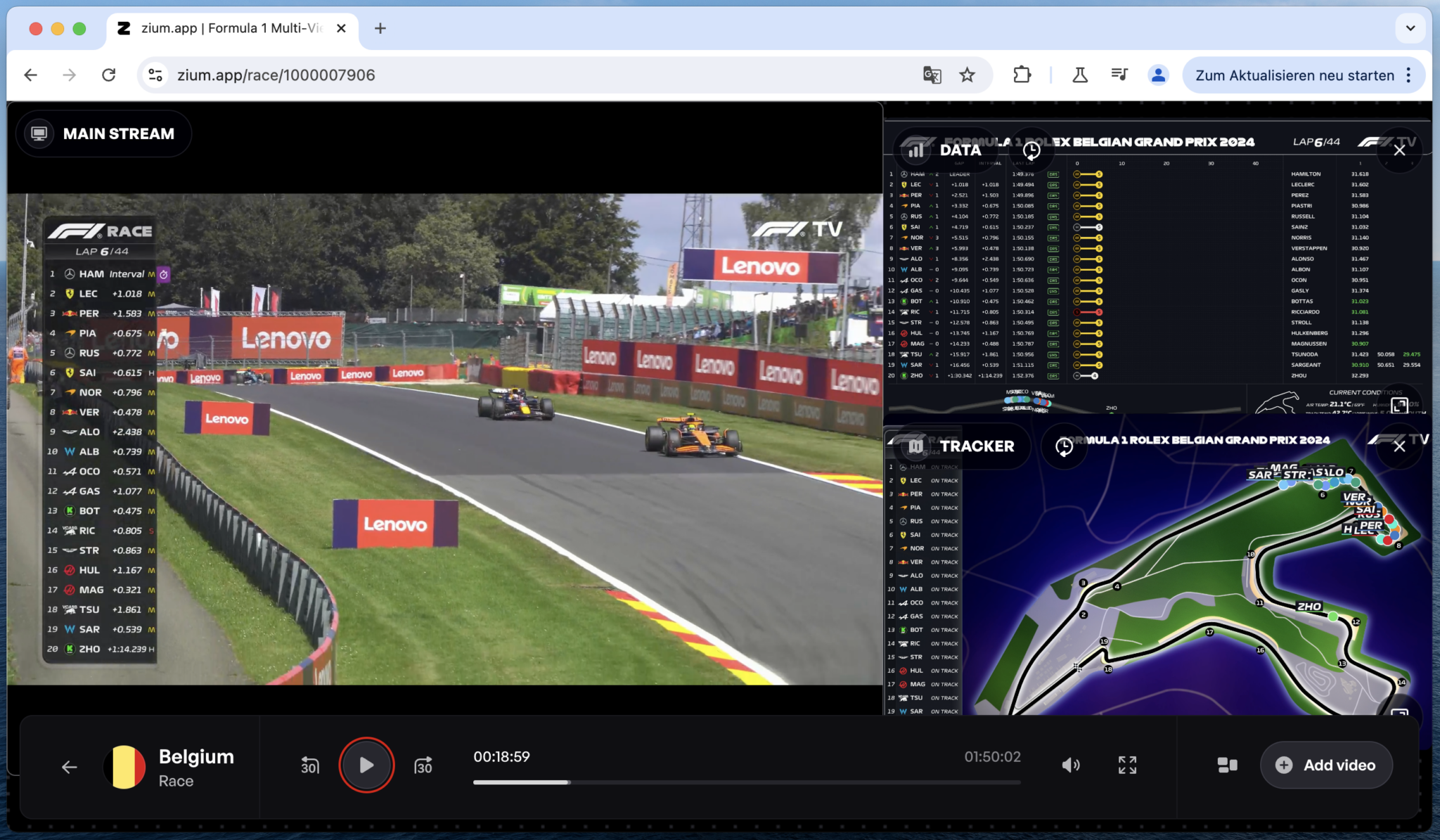 F1 TV Multiviewer für den Browser (Chrome, Edge) - Deskmodder.de