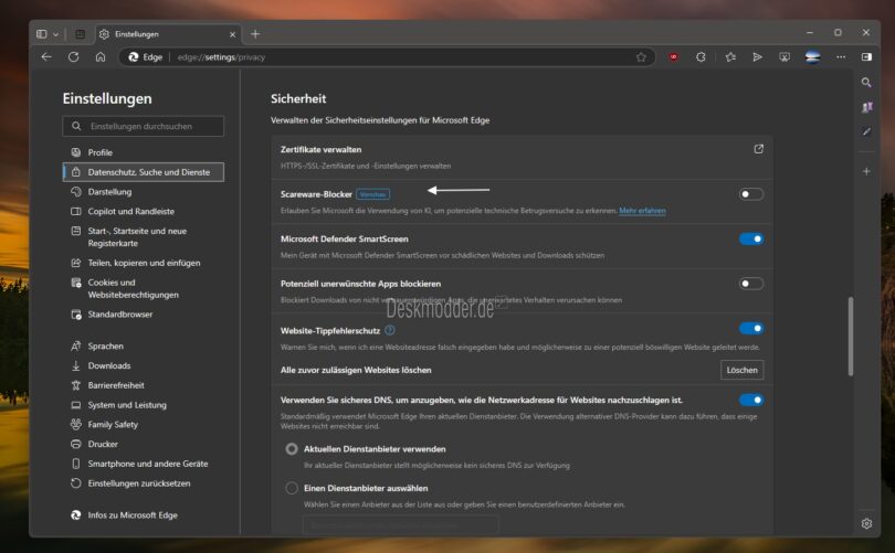 Microsoft Edge erhält einen Scareware-Blocker gegen Betrügereien ...