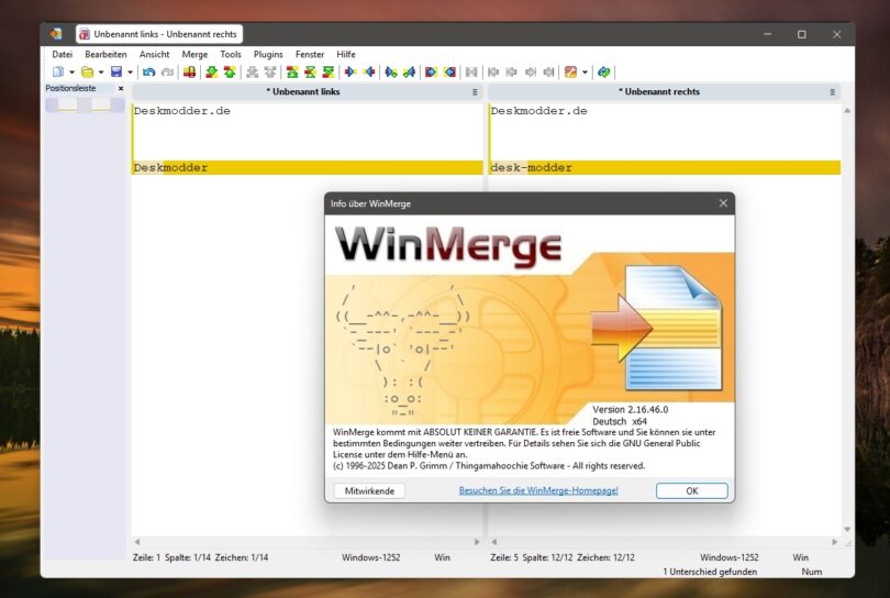 WinMerge 2.16.46 als neue finale Version veröffentlicht - Deskmodder.de