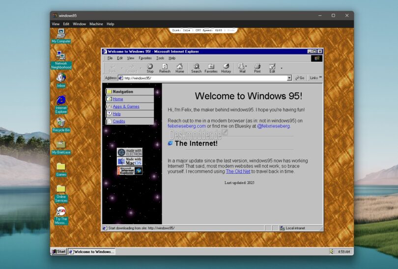 Windows 95 als App in der Version 4.0 erschienen - Deskmodder.de