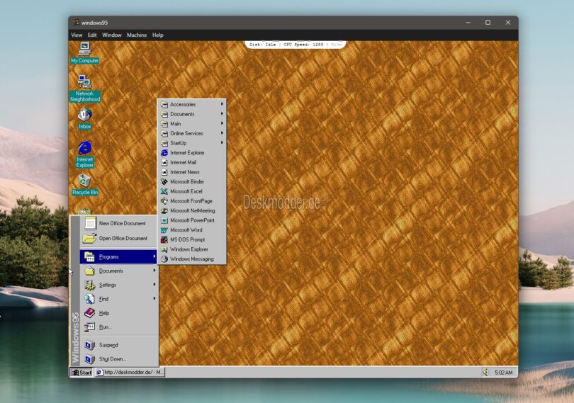 Windows 95 als App in der Version 4.0 erschienen - Deskmodder.de