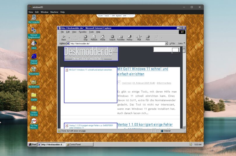 Windows 95 als App in der Version 4.0 erschienen - Deskmodder.de