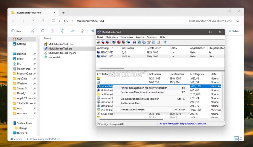 MultiMonitorTool jetzt auch mit Anzeigeskalierung über die Befehlszeile - Deskmodder.de