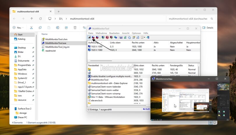 MultiMonitorTool jetzt auch mit Anzeigeskalierung über die Befehlszeile - Deskmodder.de