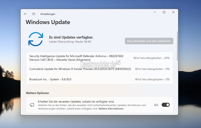 KB5055622 Windows 11 24H2 [Manueller Download] 26120.3671 - Deskmodder.de