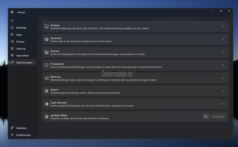 Wintoys 2.0 "Major Update" mit vielen Verbesserungen - Deskmodder.de