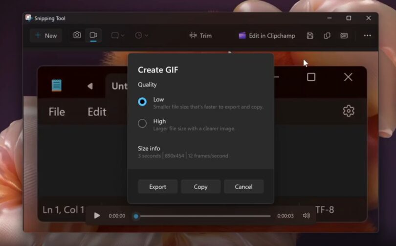 Snipping Tool erhält GIF-Funktion zum Speichern (exportieren) von ...