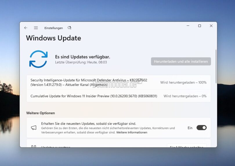 KB5060831 Windows 11 25H2 [Manueller Download] 26200.5670 - Deskmodder.de