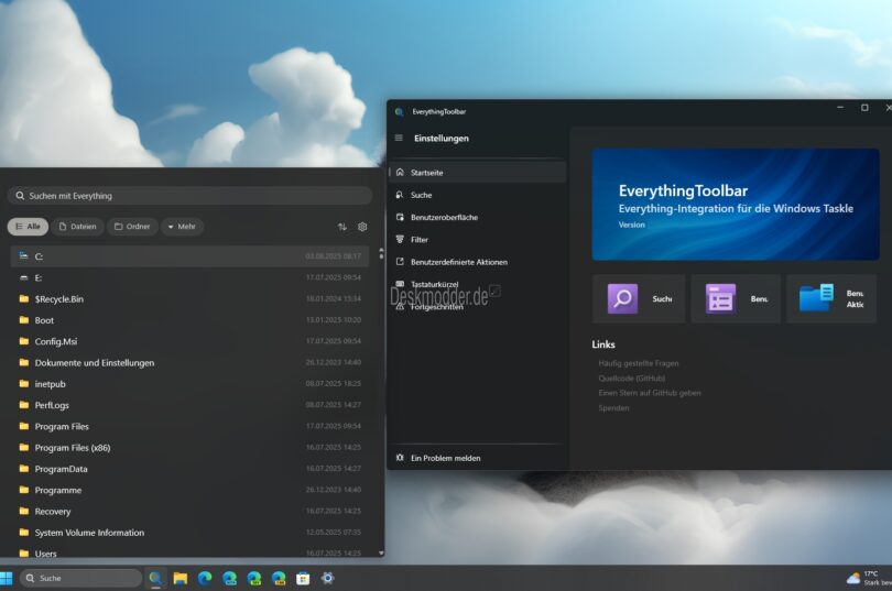 EverythingToolbar 2.0 mit vielen Änderungen ist erschienen [Update ...