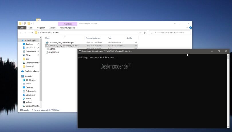 Windows 10 Consumer ESU Anmeldung (mit oder ohne Microsoft Konto) als ...