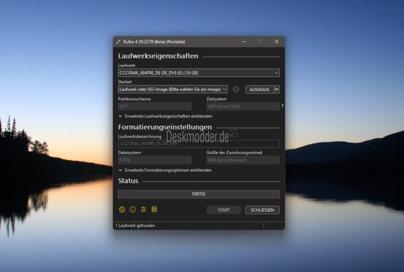Rufus 4.10 Final Archiv - Deskmodder.de