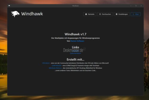 Windhawk 1.7 mit vielen Verbesserungen [Update] 1.7.1 und 1.7.3 ...