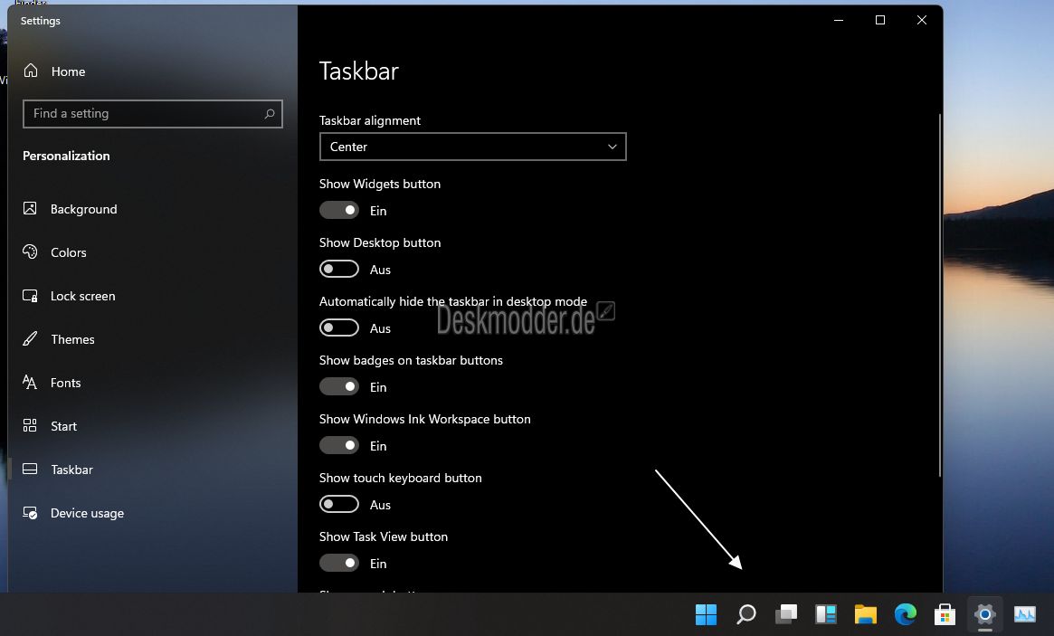 Datei:Taskleiste Icons links oder zentriert Windows 11 002.jpg ...