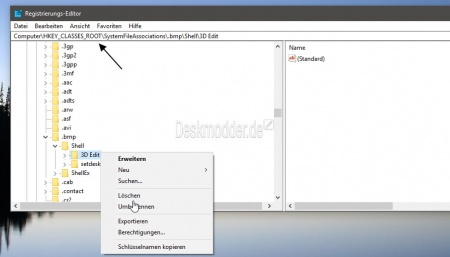 Kontextmenü Windows 10 Einträge entfernen Deskmodder Wiki