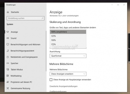 Bildschirmanzeige DPI Einstellung Windows 10 Deskmodder Wiki