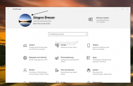 Einstellungen Konto-Bild wird im Menü nicht angezeigt Lösung Windows 10 ...