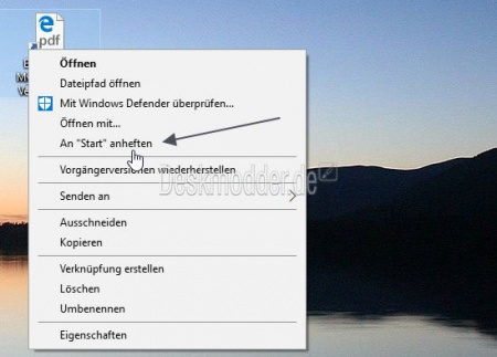 Dateien oder Dokumente An Start anheften Windows 10 Deskmodder Wiki