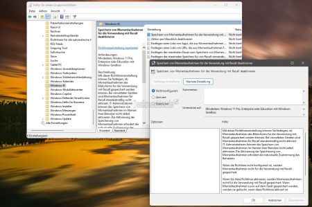 Momentaufnahmen (Recall) deaktivieren Windows 11 Deskmodder Wiki