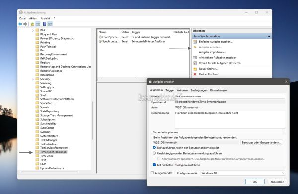 Automatische Synchronisation der Uhrzeit wiederherstellen unter Windows ...