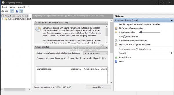 Aufgabenplanung Aufgabe erstellen unter Windows 10 Deskmodder Wiki