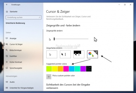 Mauszeiger Cursor Farbe ändern Windows 10 Deskmodder Wiki