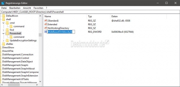 Powershell und Eingabeaufforderung austauschen Windows 10 Deskmodder Wiki