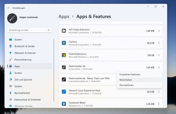 Apps verschieben Windows 11 Deskmodder Wiki