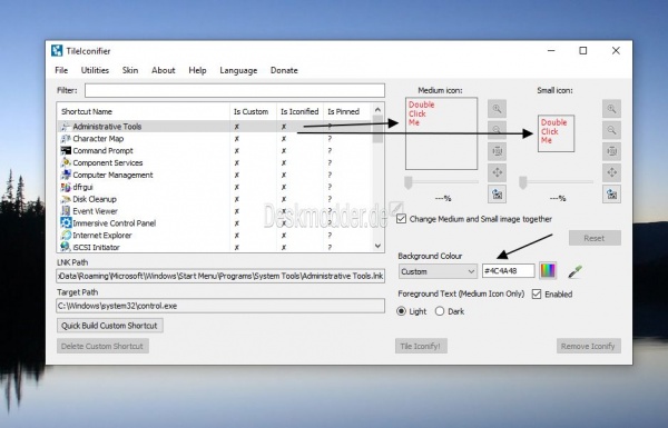 Windows 10 Eigene Kacheln mit Bild Farbe Icon für das Startmenü ...