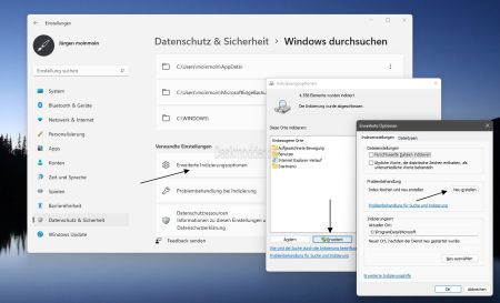 Such Index Windows 11 einstellen löschen oder Ordner hinzufügen ...