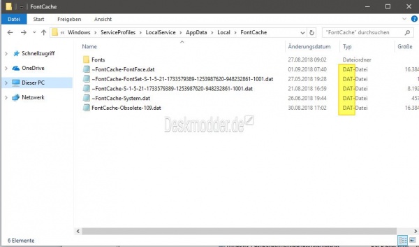 Schriftart Font Cache löschen Windows 10 Deskmodder Wiki