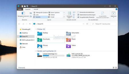Datei Explorer mit altem Ribbon-Menü wiederherstellen Windows 11 ...