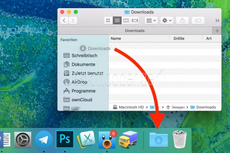 Downloads Ordner gelöscht aus Dock wiederherstellen macOS (Mac ...