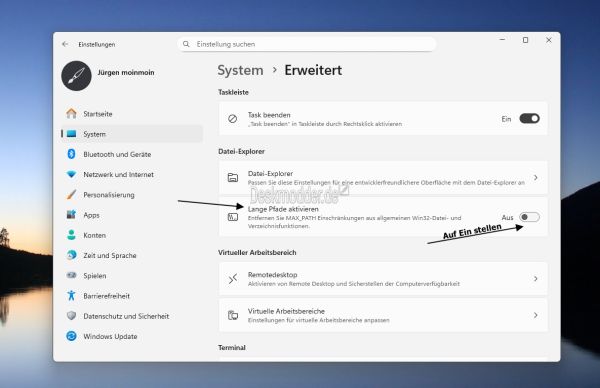 Lange Pfade in den Windows-Einstellungen aktivieren Deskmodder Wiki